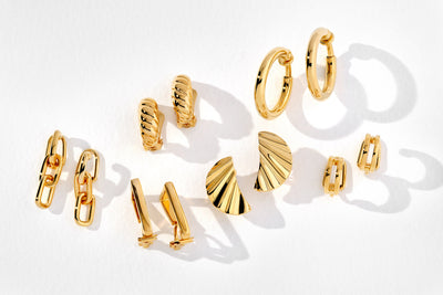 Platinum Crystal Organic Drop Clip Earrings - Emma Holland Jewellery